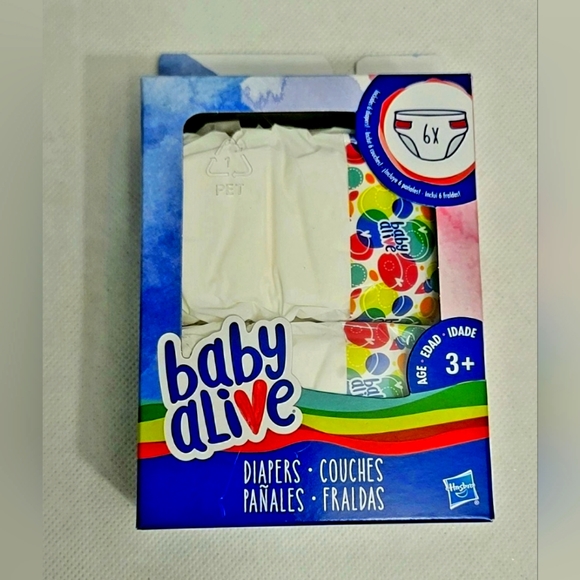 Hasbro | Toys | Brand New Pack Of Hasbro Baby Alive 6 Diapers Ages 3 ...